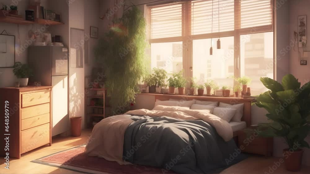 animated virtual backgrounds, stream overlay loop, cozy lo-fi living ...