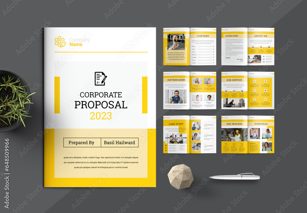 Corporate Business Proposal Template Stock Template | Adobe Stock