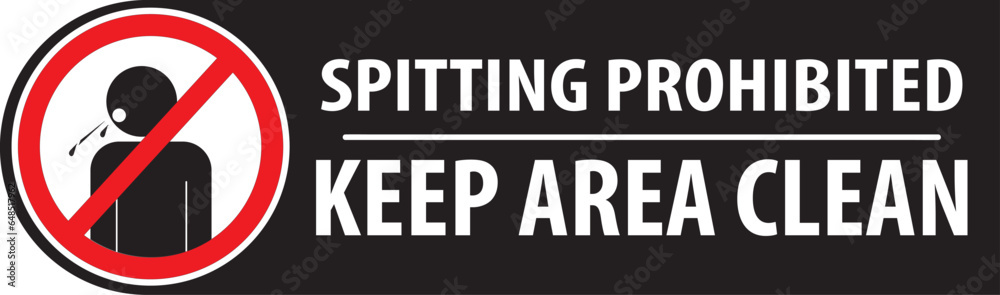 Poster Spitting prohibited sign vector, no public spitting sign vector ...