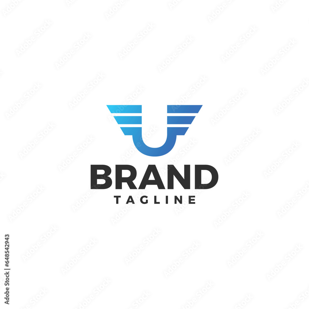 Strong and bold letter U shape symbolic logo design for fashion, Gym ...