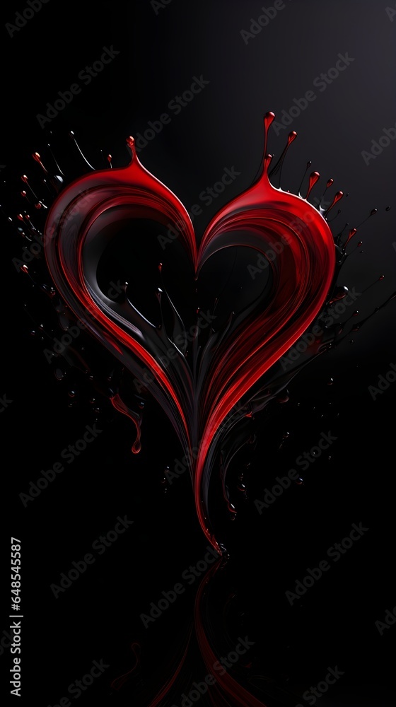 Heart black background heart wallpaper for phone Stock Illustration ...