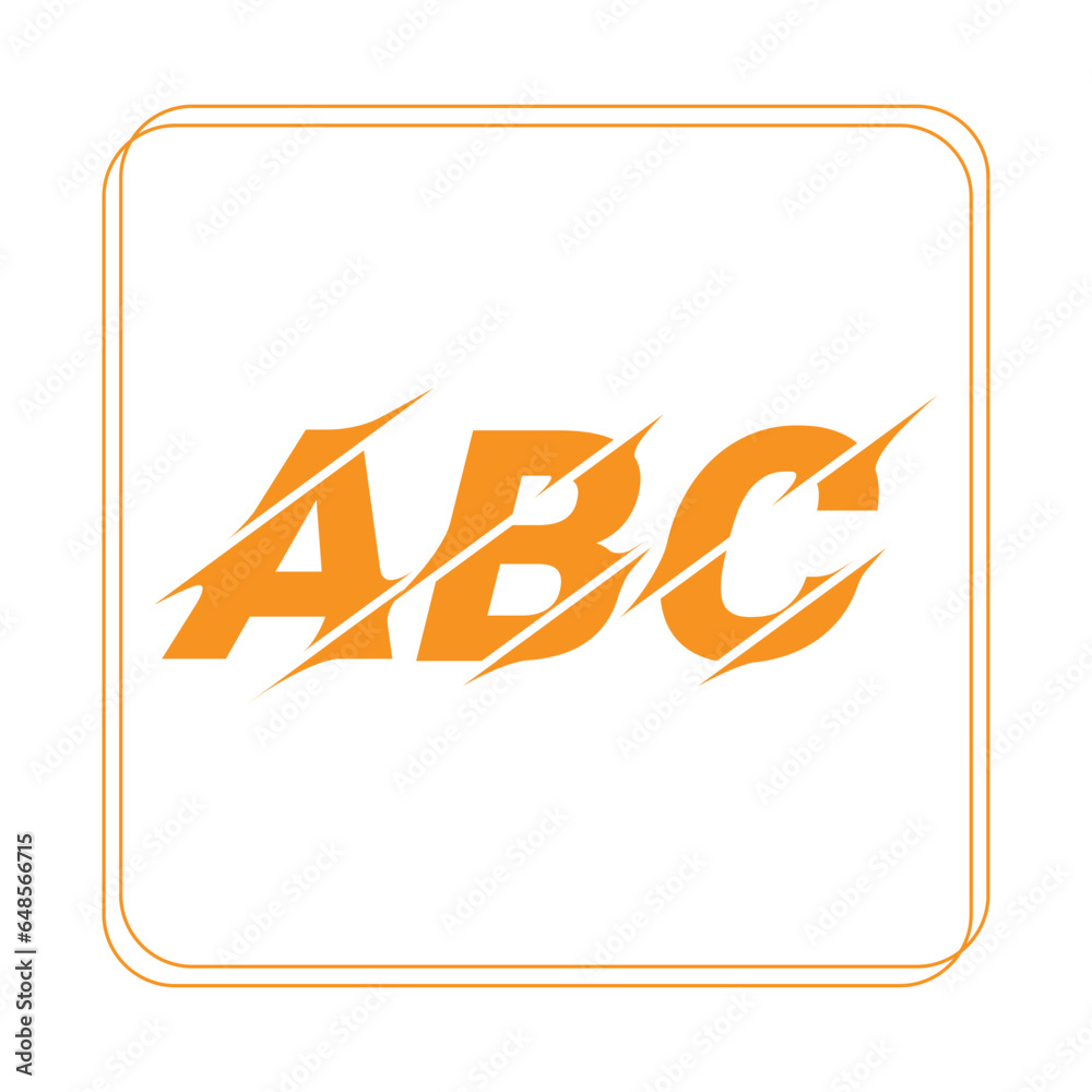 ABC logo design vector Stock Vector | Adobe Stock