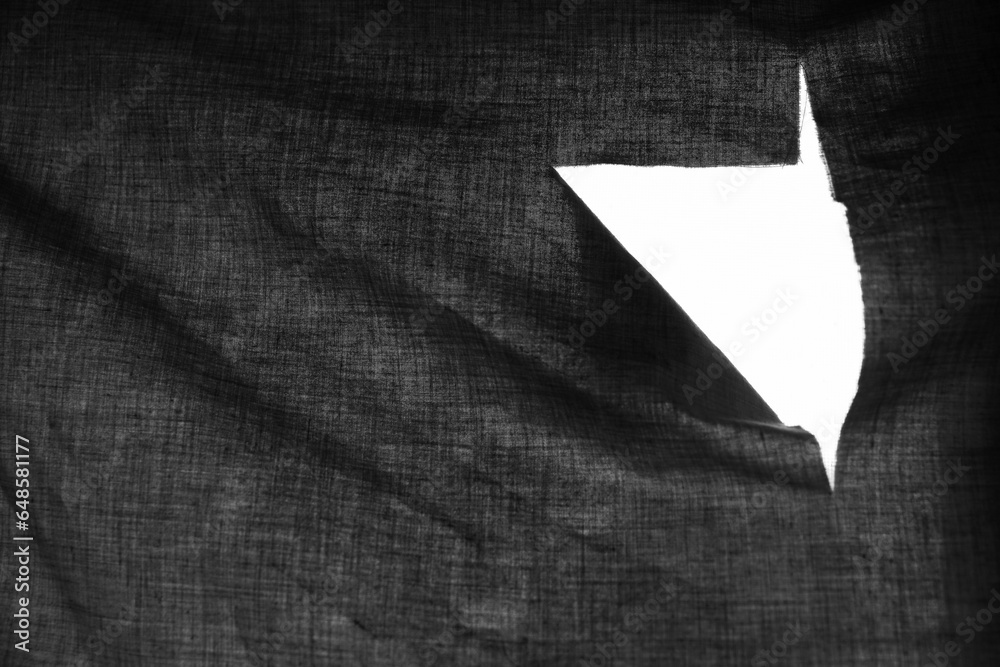 hanging teared rag spread isolated on white background , can use like a ...