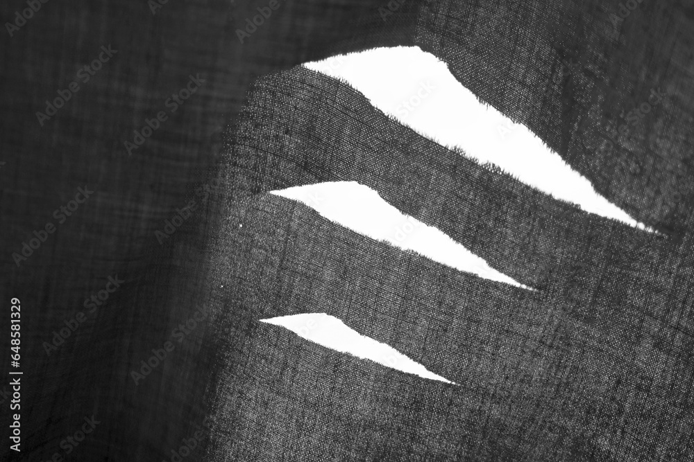 hanging teared rag spread isolated on white background , can use like a ...