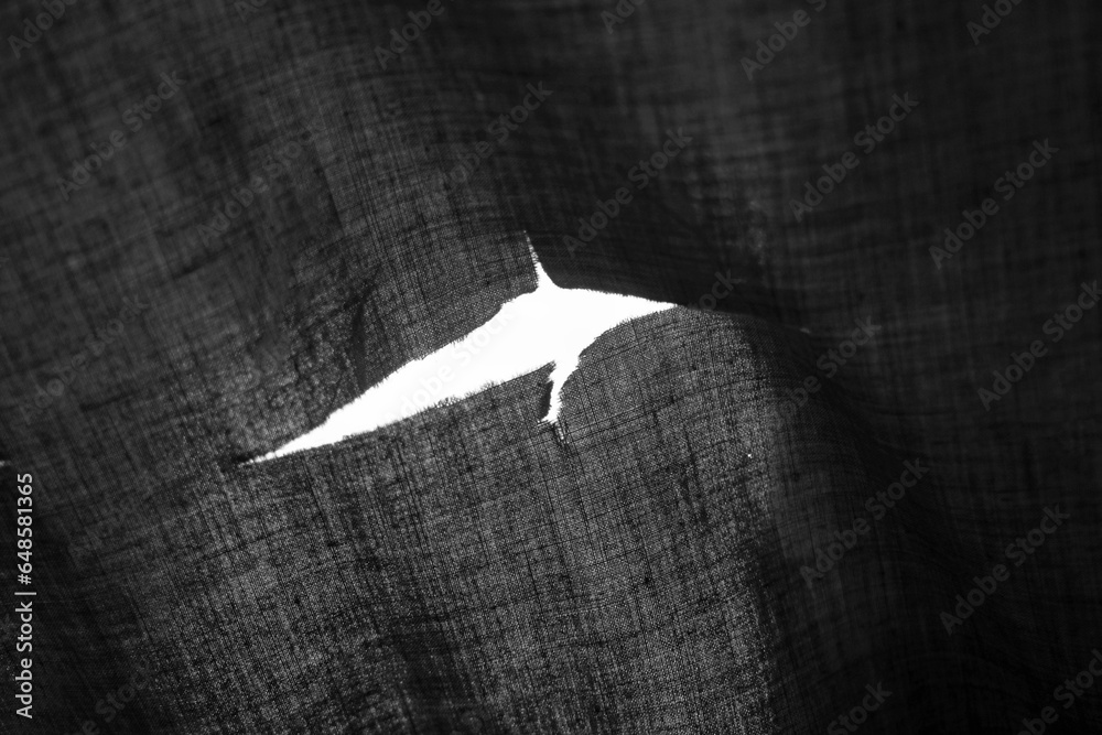 hanging teared rag spread isolated on white background , can use like a ...