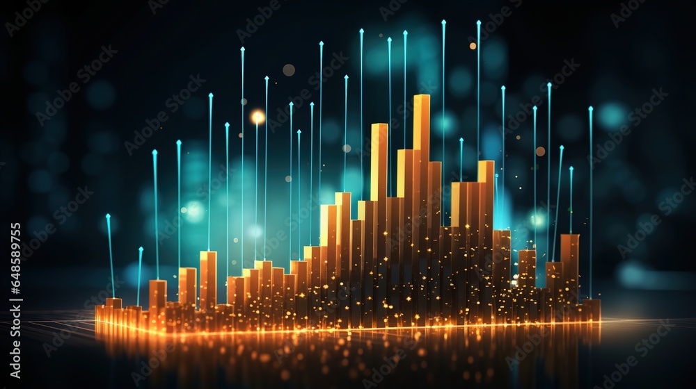 Stock market investment trading graph in graphic concept suited for ...