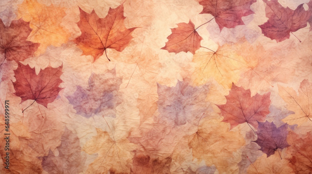 Mottled autumn leaves texture background, featuring a rich tapestry of ...