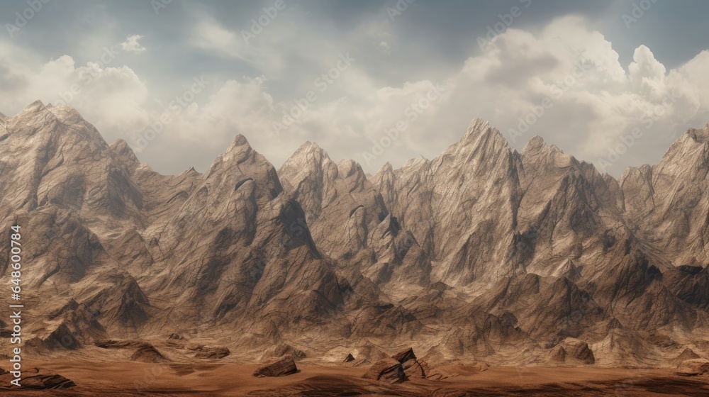 Rugged mountain terrain texture background, showcasing jagged peaks and ...