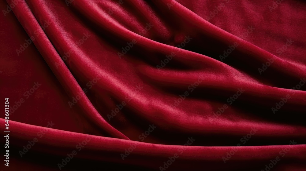 Velvet crimson fabric texture background, featuring plush, tactile ...