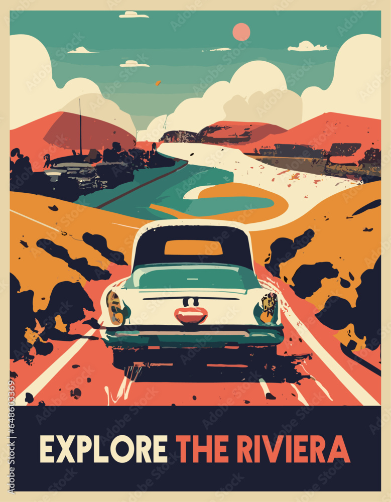 Retro style travel poster or sticker. vintage travel poster. Travel ...