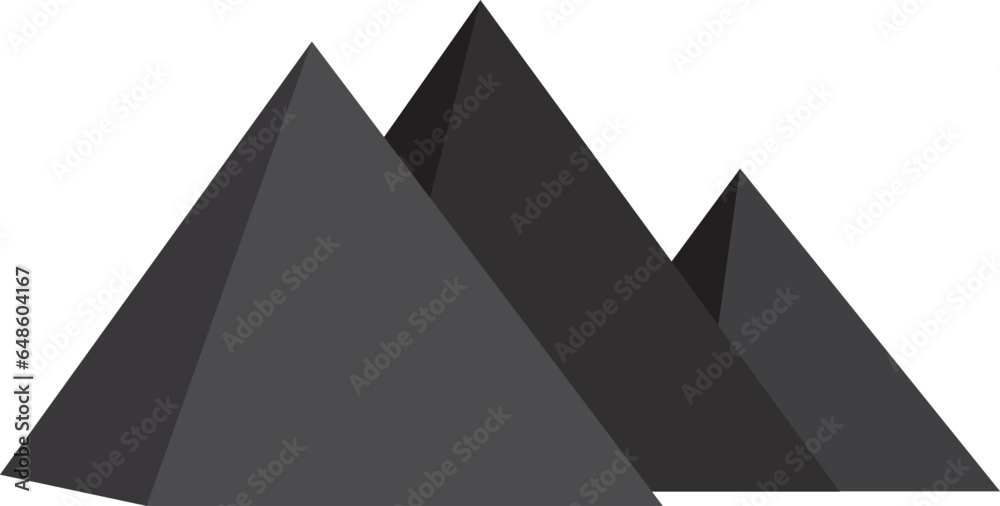 Simple monochromatic flat drawing of the Egyptian historical landmark ...