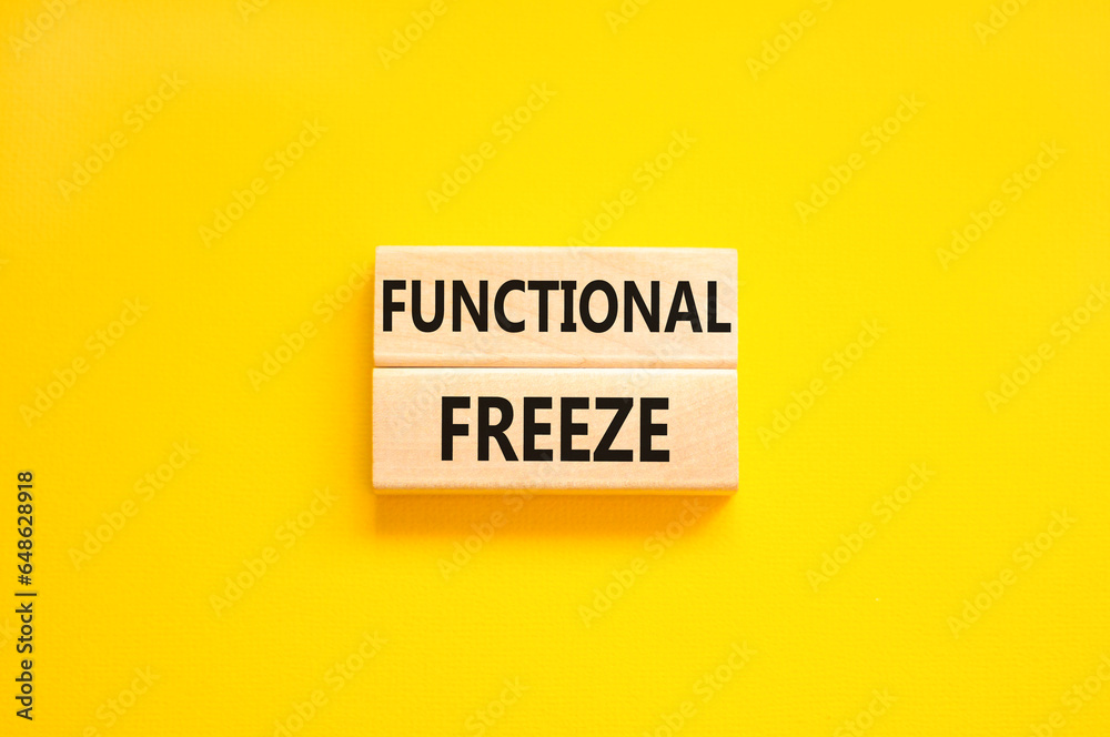Functional freeze symbol. Concept words Functional freeze on beautiful ...