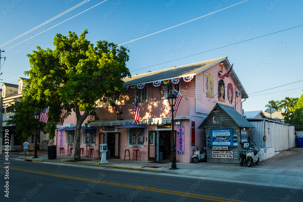 KEY WEST FLORIDA USA SEPTEMBER 2023 architecture building in little ...