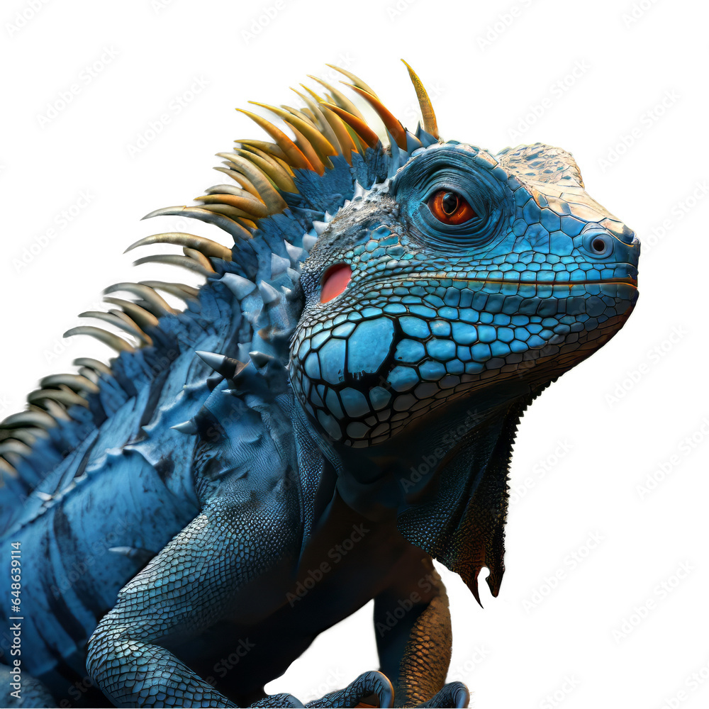 Up-Close with a big Lizard in Natural Habitat with PNG file Stock ...