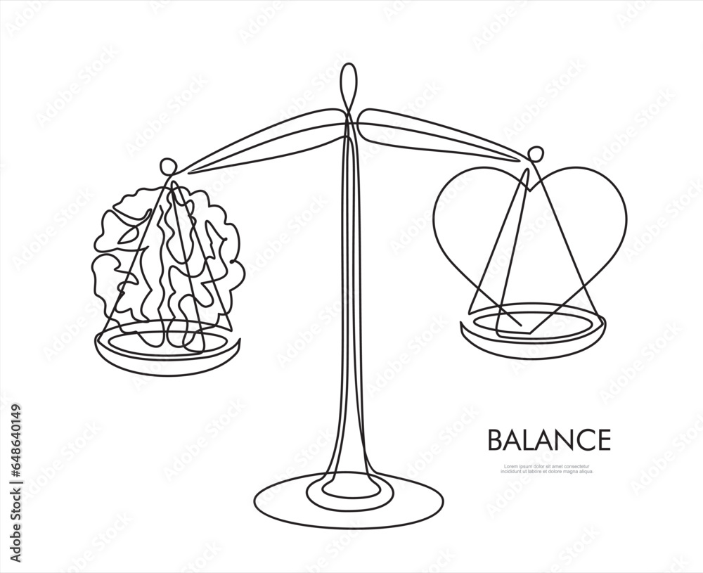 Emotion and intelligence balance, mind, feeling, choice, justice and ...