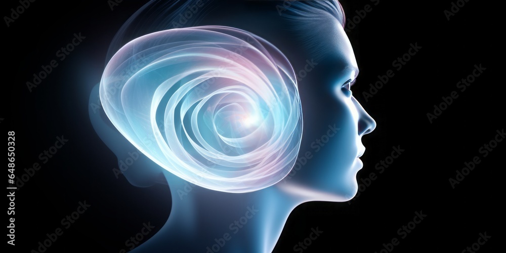 Human Ear Surrounded by Sound Waves, Representing Hearing, Listening ...