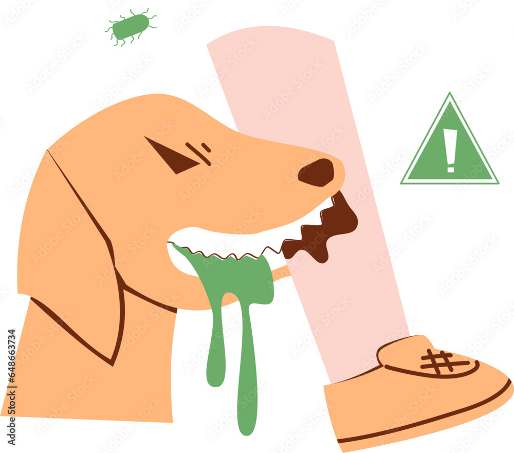 World rabies day Illustration, rabies dog clipart, sick dog, dog bite ...