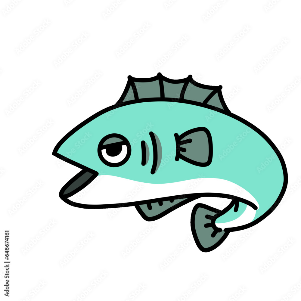 cute fish cartoon transparent background vector illustration Stock ...