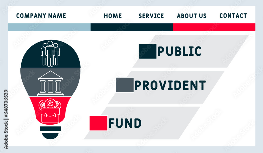 PPF - Public Provident Fund acronym. business concept background ...