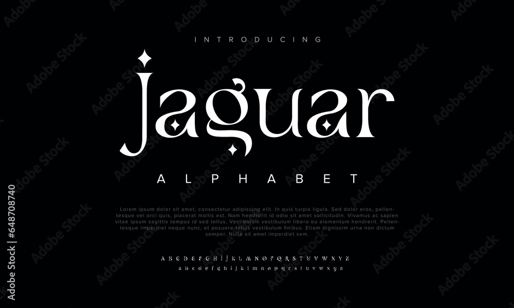 Jaguar Abstract Fashion font alphabet. Minimal modern urban fonts for ...
