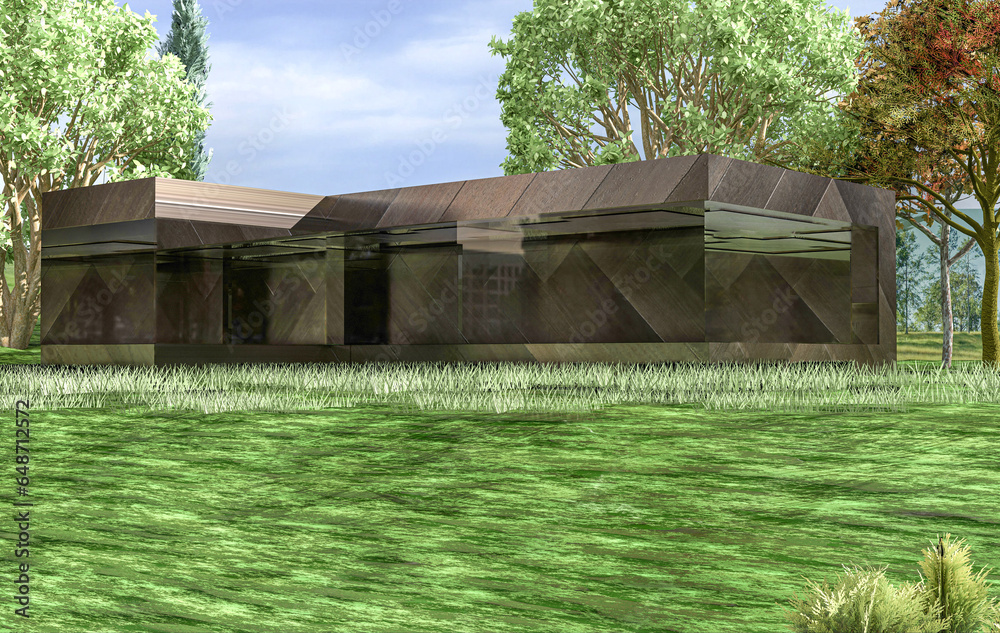Modern Contemporary Design Residential House with L -shaped structure ...