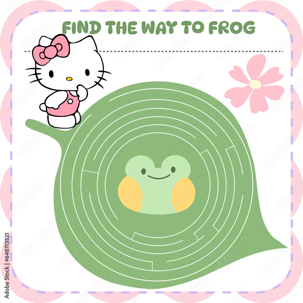 Circle maze. Game for kids. Puzzle for children. Round labyrinth ...