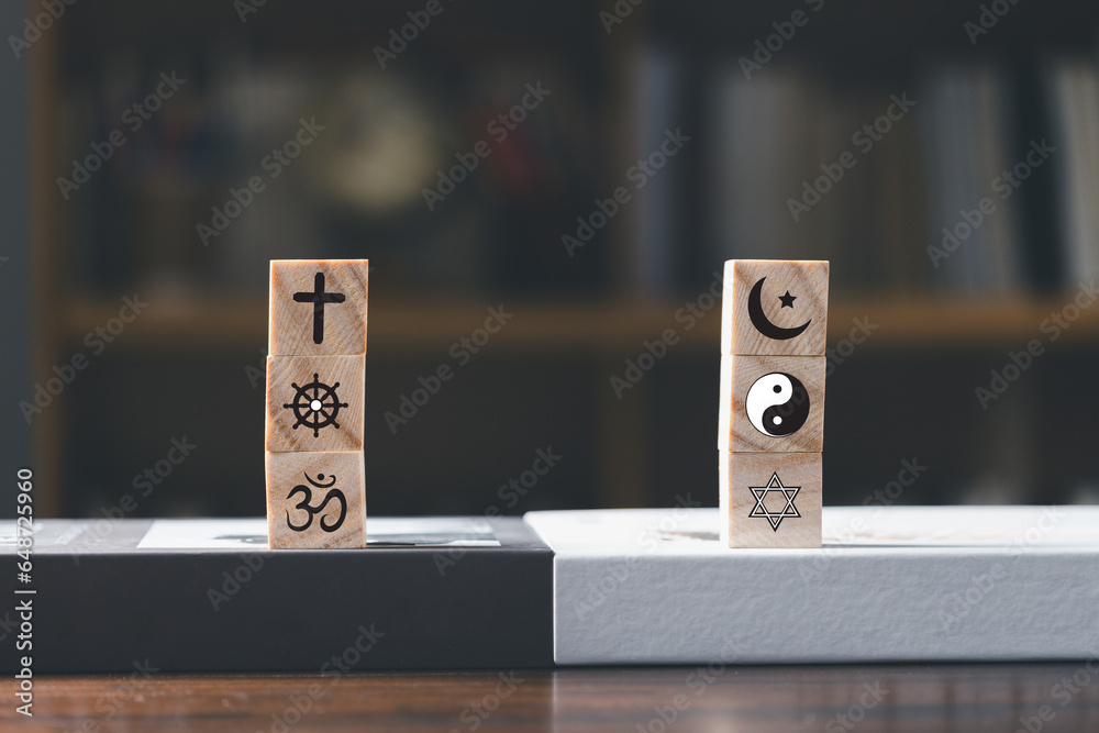 World religion symbols. Signs of major religious groups and religions ...
