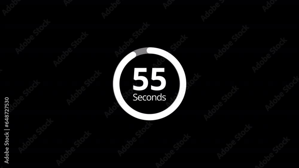 Circle countdown timer one minute animation from 60 to 0 seconds, 60 ... Circle countdown timer one minute animation from 60 to 0 seconds, 60 ...