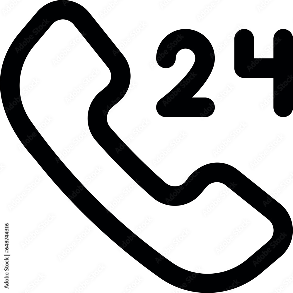 24-hour support icon, Customer service symbol, Clock illustration, 24 ...