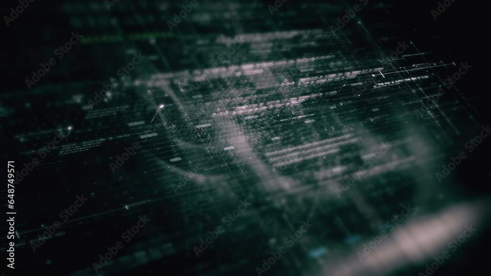 Advanced data matrix simulation UI with cutting-edge digital ...