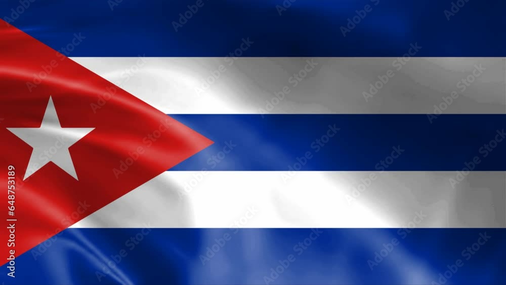 Cuba flag waving animation. seamless loop animation flag video waving ...