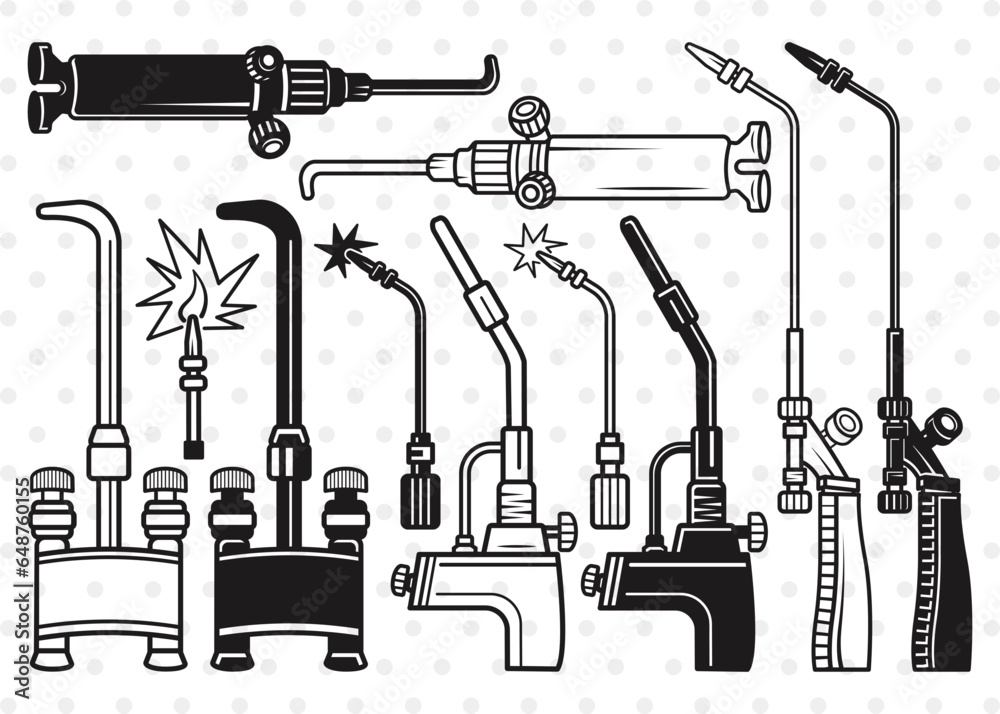 Welding Torch Silhouette, Welding svg, Welder Svg, Welder Life Svg ...