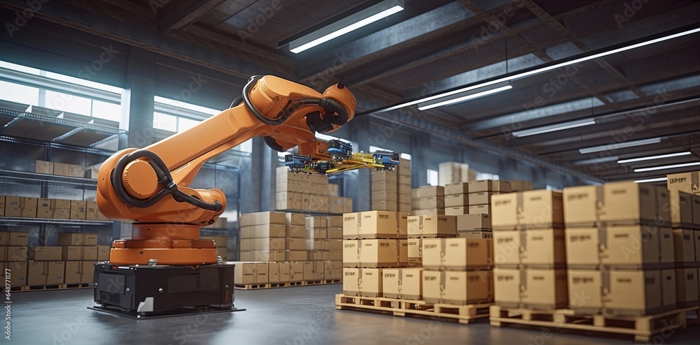Robotic arm for packing with producing and maintaining logistics ...