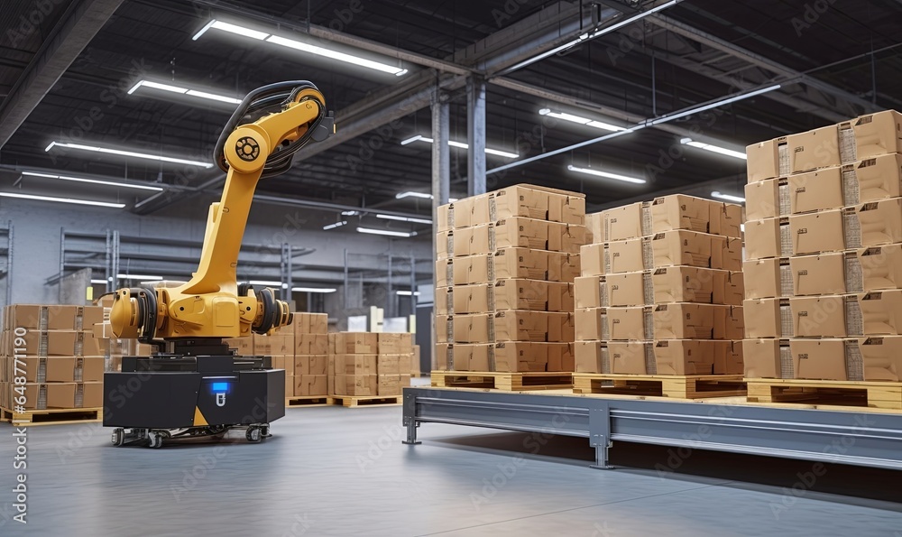 Robotic arm for packing with producing and maintaining logistics ...