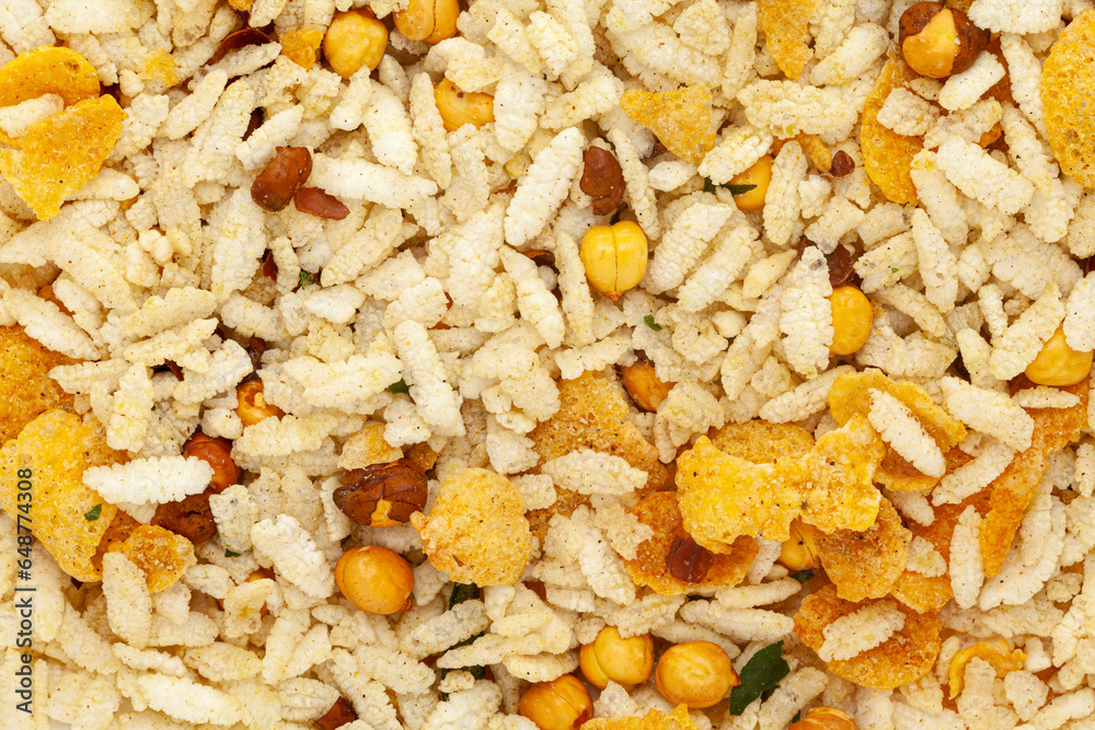 Crunchy Diet Mixture wallpaper, featuring Puffed Rice, Corn Flakes, and ...