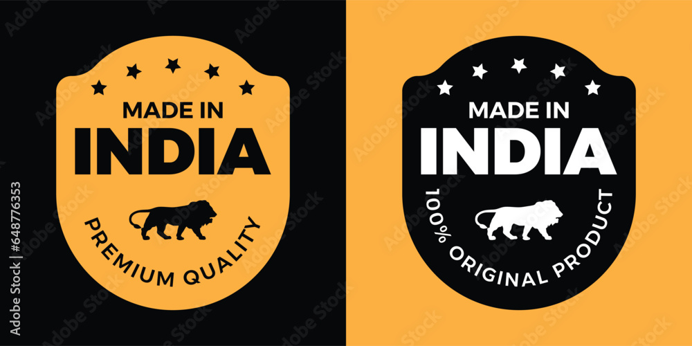 "Made in India", Premium Quality, Stamp, icon,Emblem, logo, stamp ...