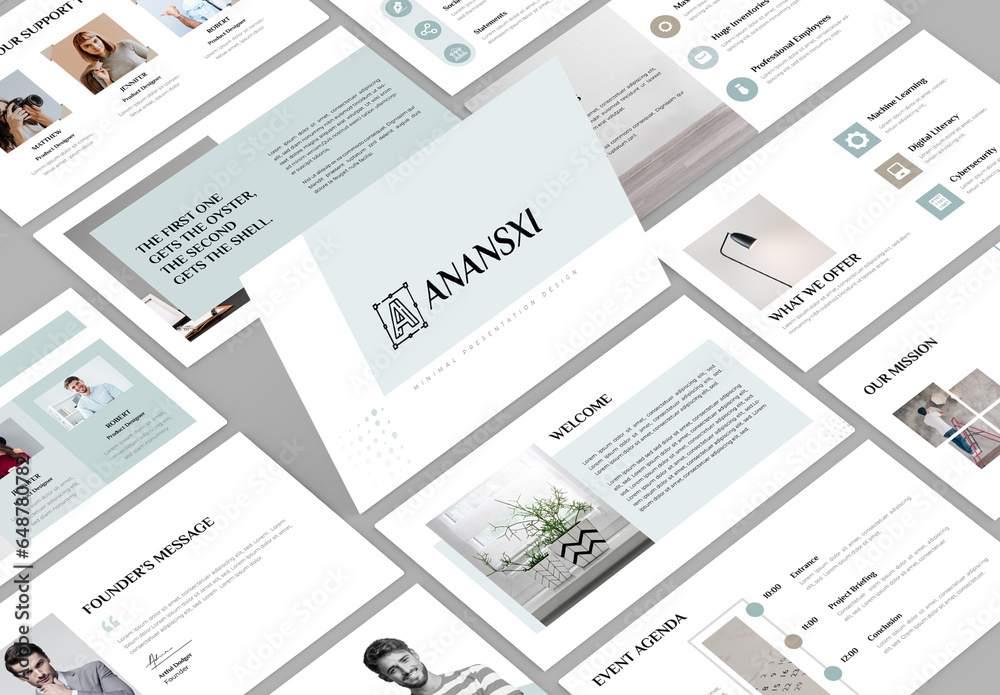 Minimal Business Presentation Design Stock Template | Adobe Stock