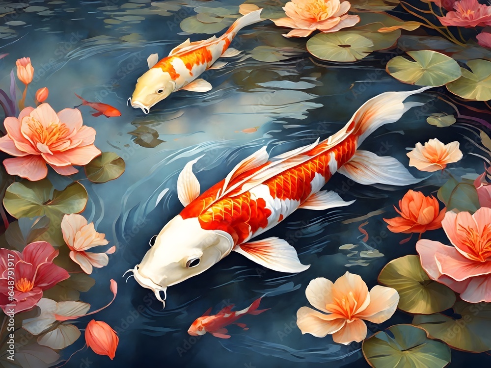 Koi Pond Wallpaper