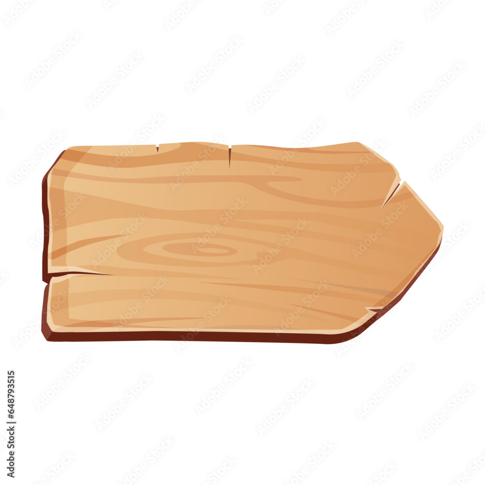 Vector wooden signs cartoon style rustic board in cartoon style game ...