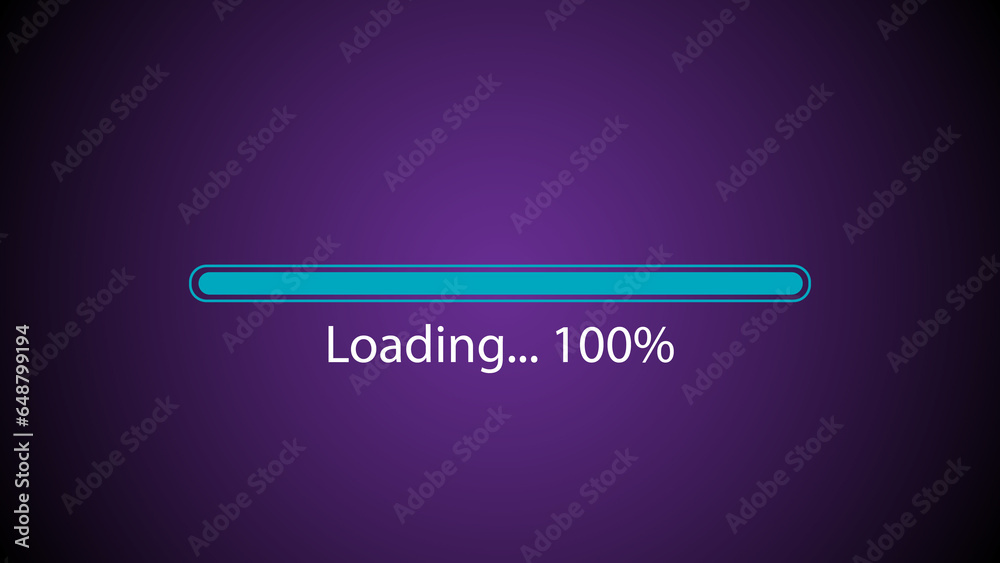 Loading Bar animation. Amazing cyan, gray, black, orange, blue color ...