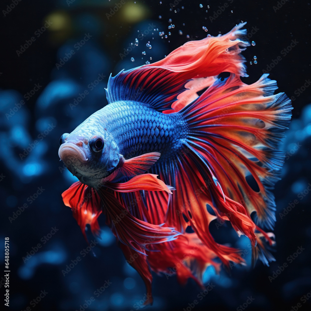 Betta Fish in its Natural Habitat, Wildlife Photography, Generative AI ...