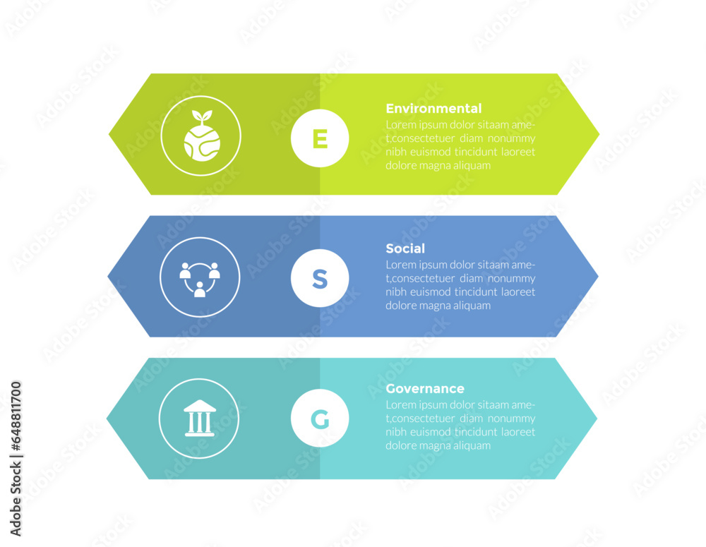 esg environmental social governance infographics template diagram with ...