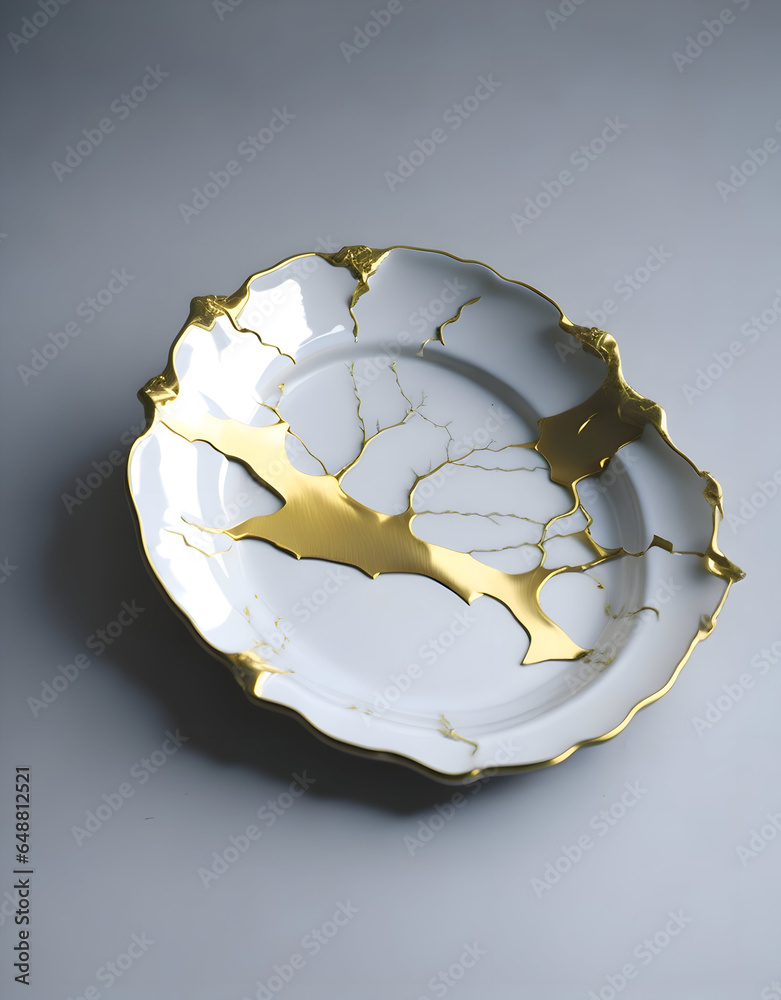 Kintsugi is a traditional Japanese art form that involves repairing ...