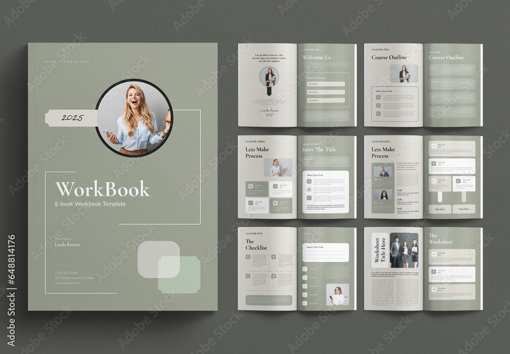 Workbook Template Design Stock Template | Adobe Stock