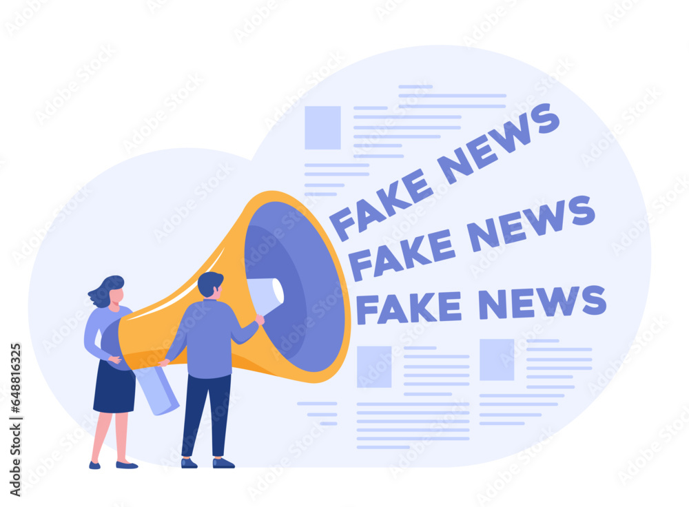 Fake news illustration, information, social media news, hoax ...