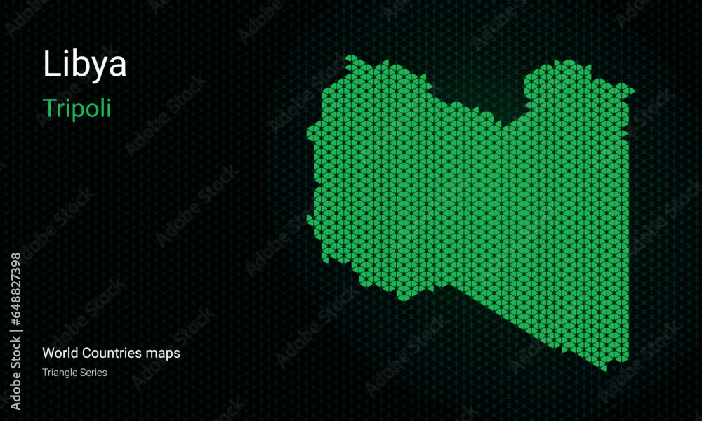 Creative map of Libya. Political map. North Africa. and largest city ...