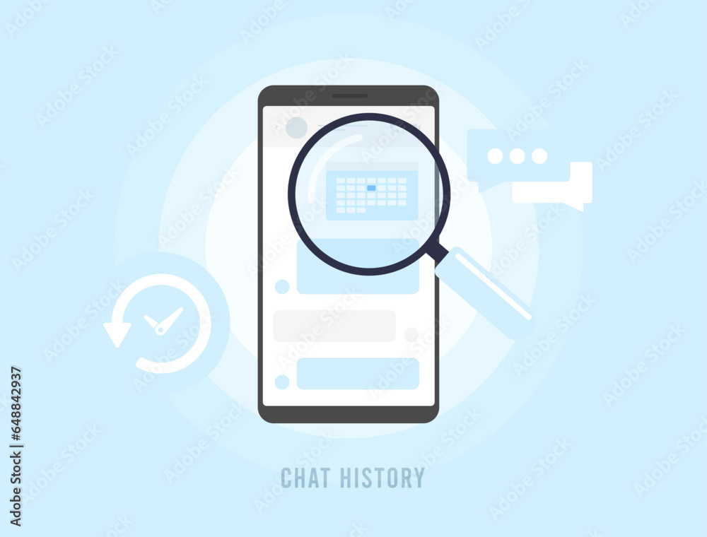 Mobile Chat History concept. How to Find, Restore and Manage History ...