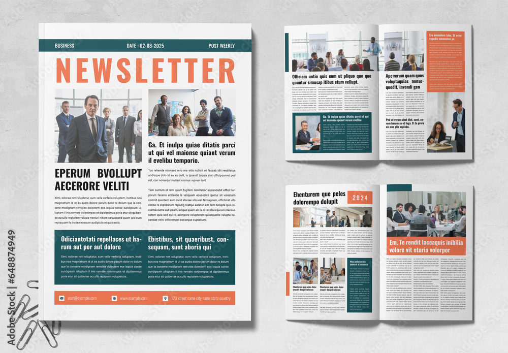 Newsletter Template Stock Template | Adobe Stock