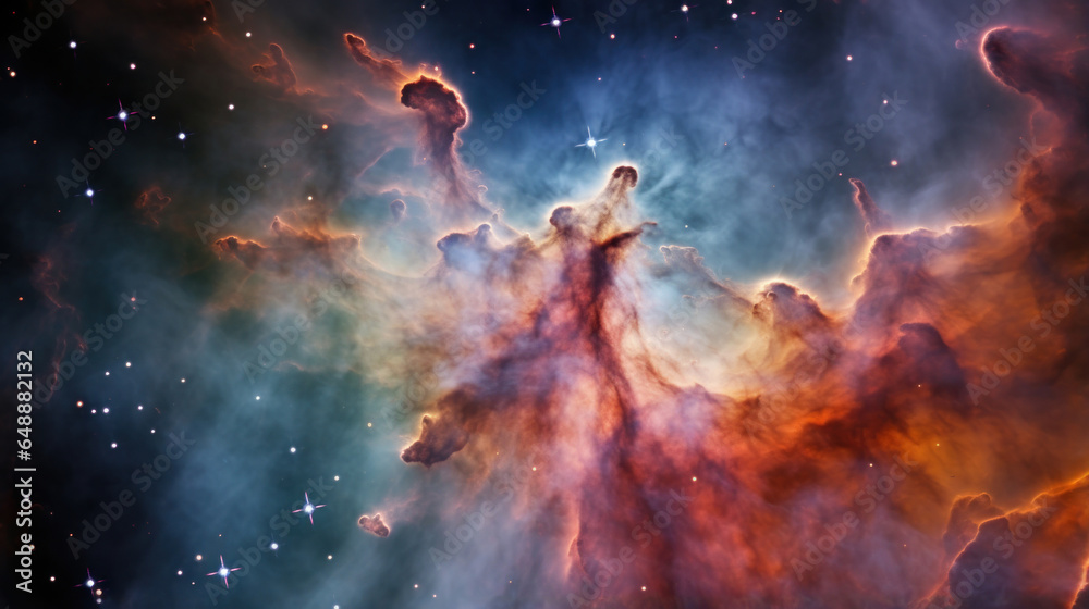 Captivating Nebula Space Starfield: A stunning cosmic vista featuring ...