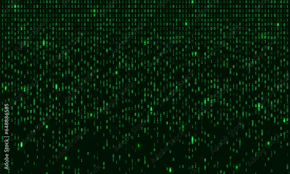 Binary computer code. Cyber background constructed with numbers one and ...